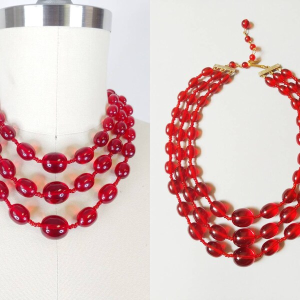 1960s Bead Necklace - Etsy