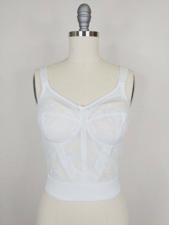 1990s Bali Bow Print Long Line Bra | Vintage 90s Bras… - Gem