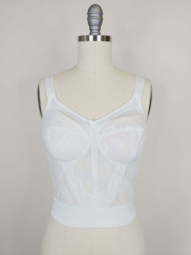1990s Bali Bow Print Long Line Bra | Vintage 90s Brassiere | Women's ...