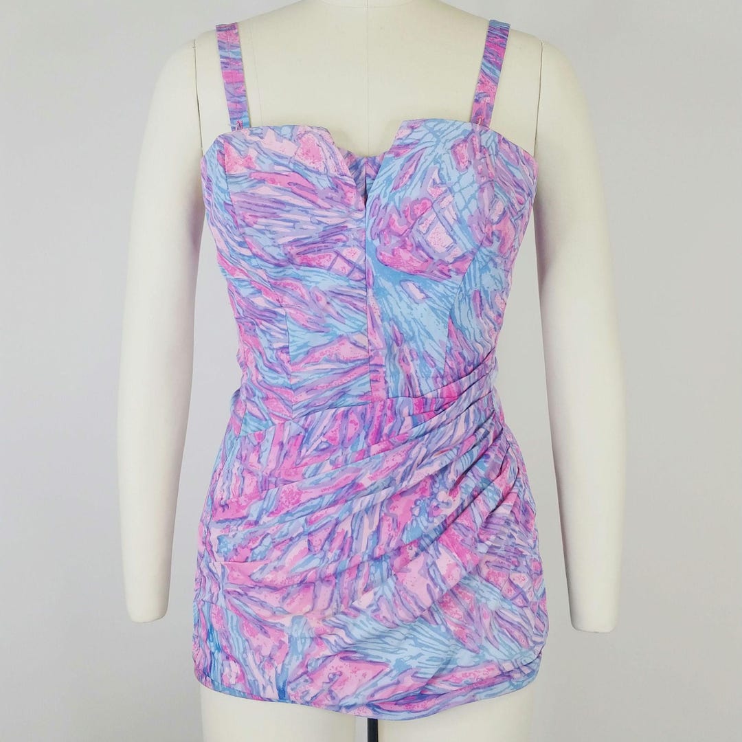 1960s Roxanne Perfection Fit One Piece Swimsuit | Vintage 60s Bathing ...