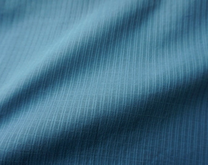 Dusty Blue Textured Medium Light Weight Self Pattern Cotton Fabric Sold ...