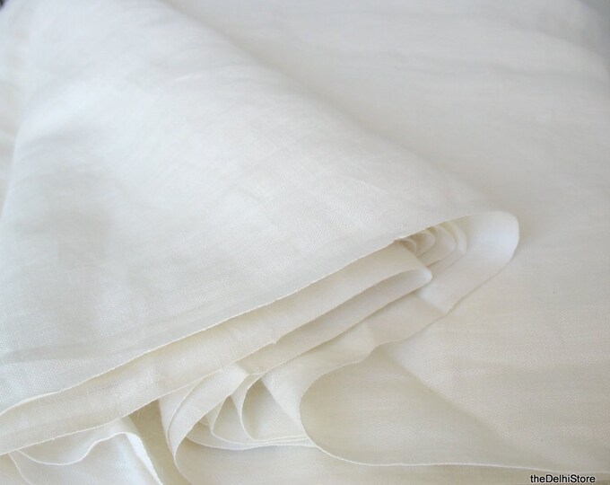 59" Wide off White / Creamy White Pure Linen Fabric Yardage - Etsy