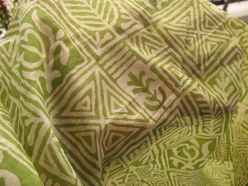 Green Cotton Silk Sheer Fabric Chanderi Silk Fabric | Etsy