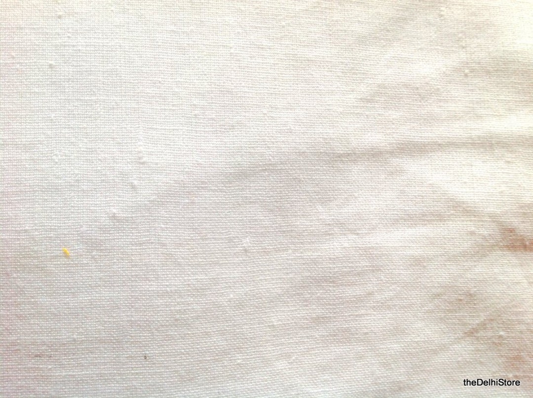 Handloom White Peace Cotton Fabric Indian Khadi Fabric - Etsy