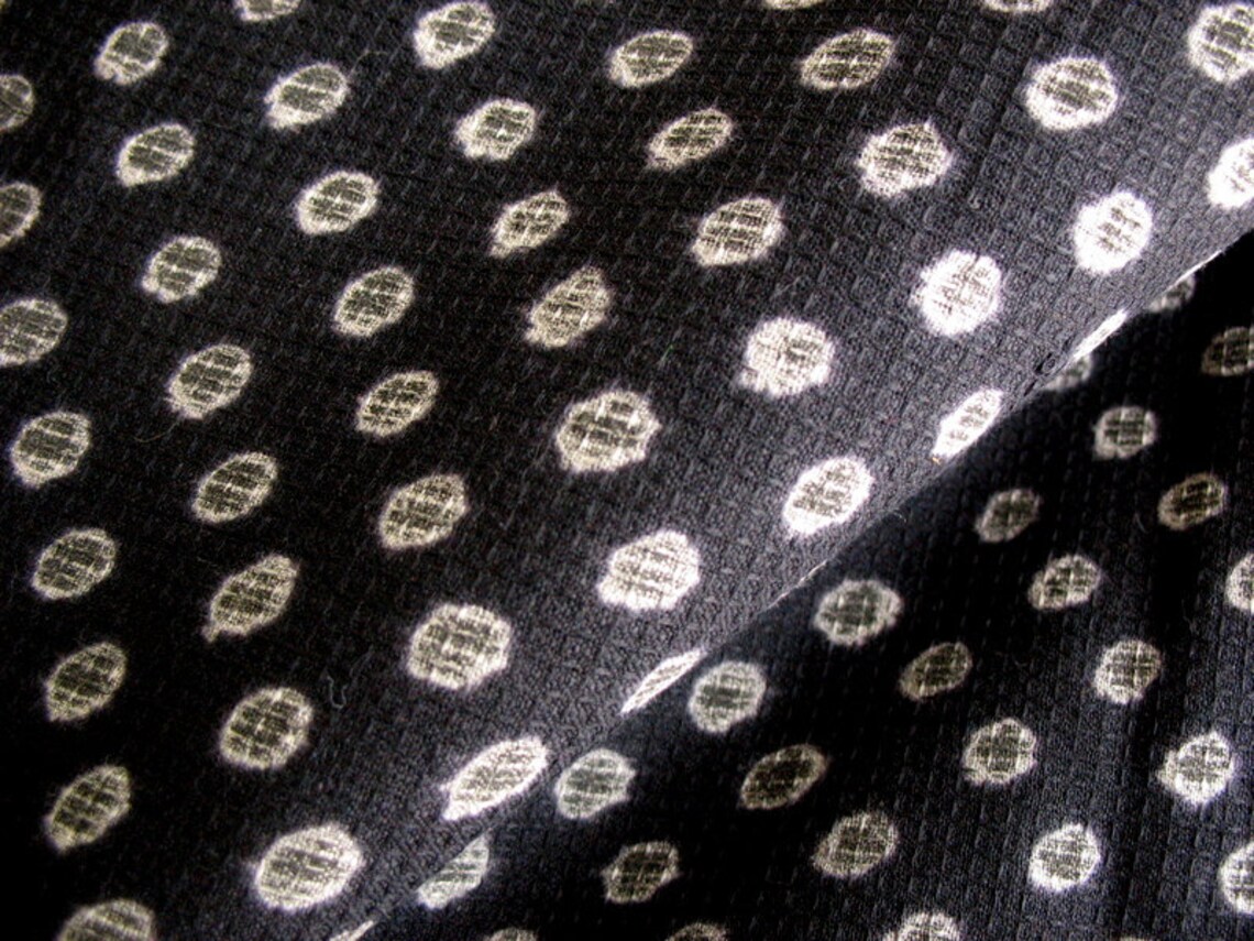 Grey Black Polka Dots Batik Print Fabric Sold by Yard - Etsy