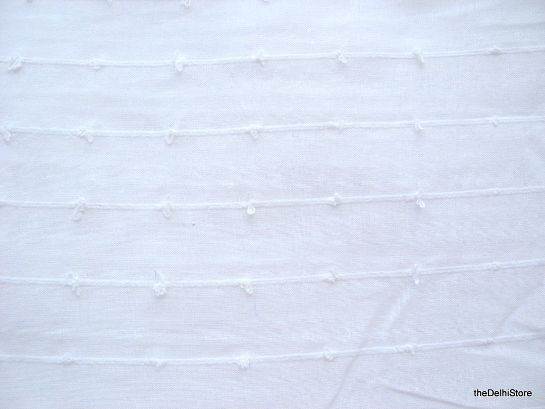 US Duty Paid Plain White Textured Cotton Voile Fabric by Yard - Etsy