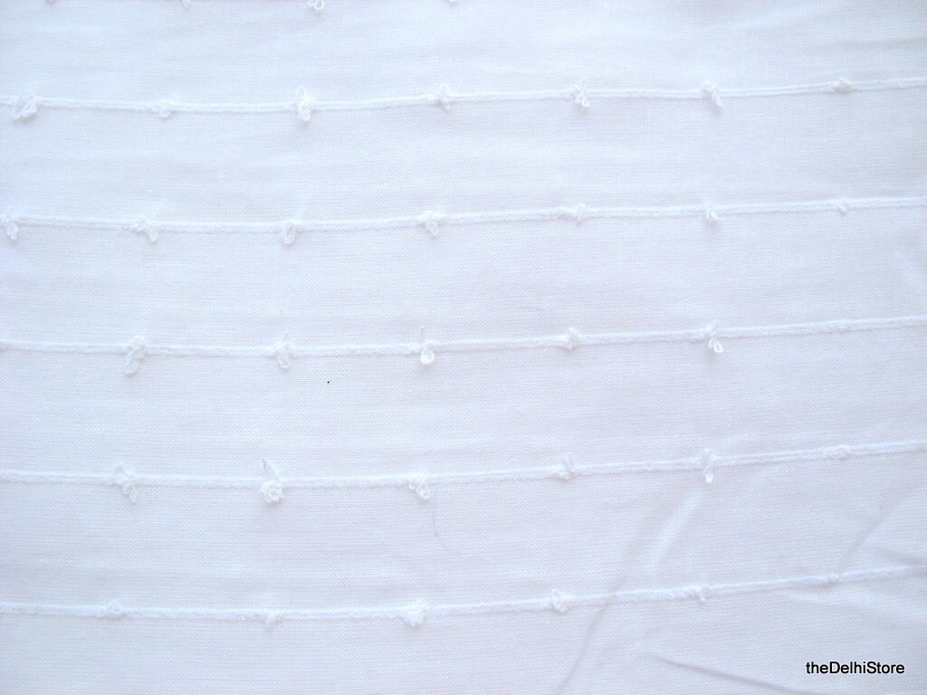 Plain White Textured Cotton Voile Fabric by Yard - Etsy UK