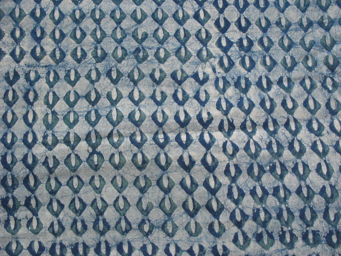 Dabu Print Abstract Print Hand Printed Fabric Using Natural - Etsy