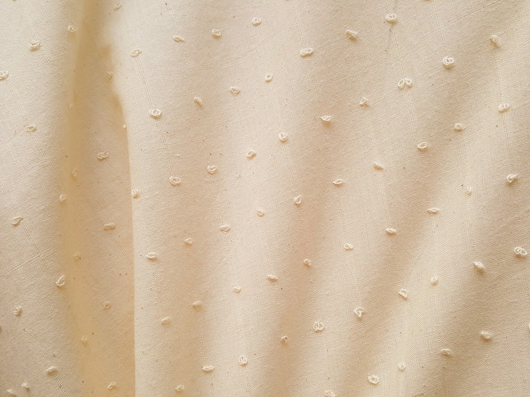 Cream Textured Cotton Fabric Sold by the Yard - Etsy