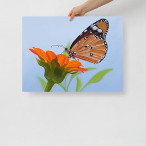 Painted Monarch Poster, Original Art, Art Print, Photo Paper Poster - Etsy