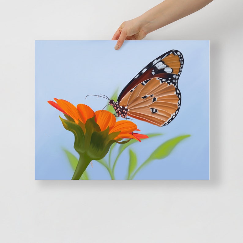 Painted Monarch Poster, Original Art, Art Print, Photo Paper Poster - Etsy