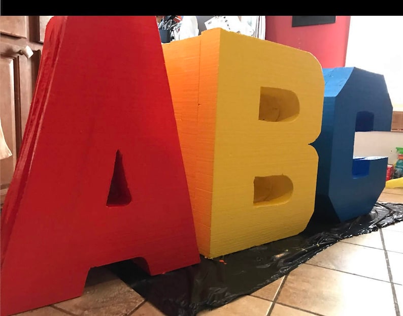 Large letters-Block letters name block large | Etsy