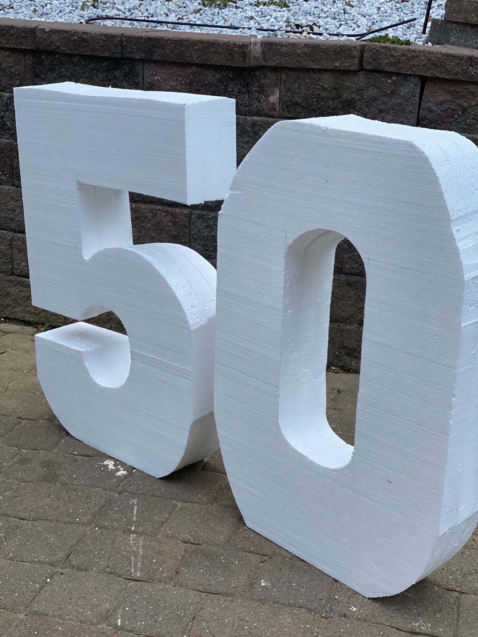 Large numbers 50 years old block number large block number | Etsy