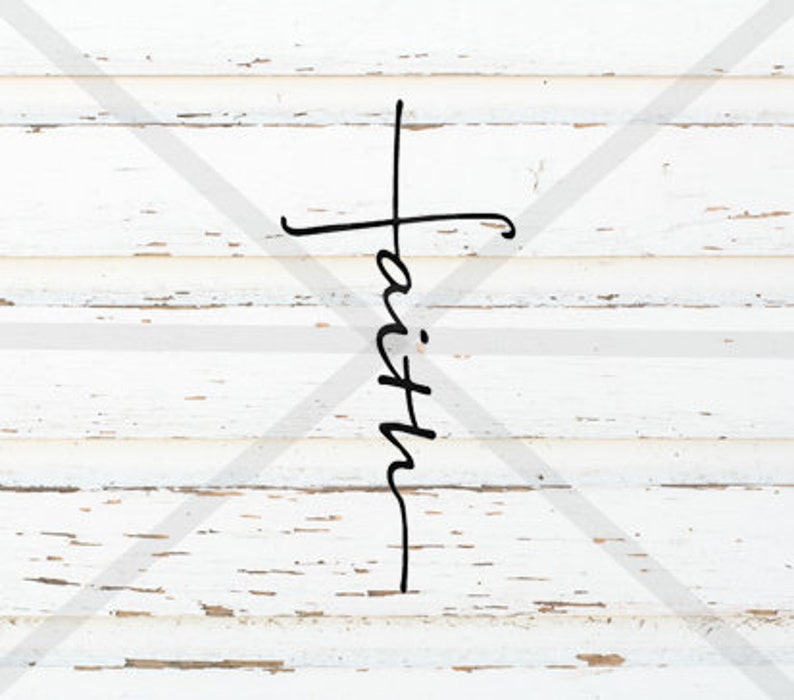 Faith Cross SVG Cut File, Faith Cross Silhouette Cut File ...