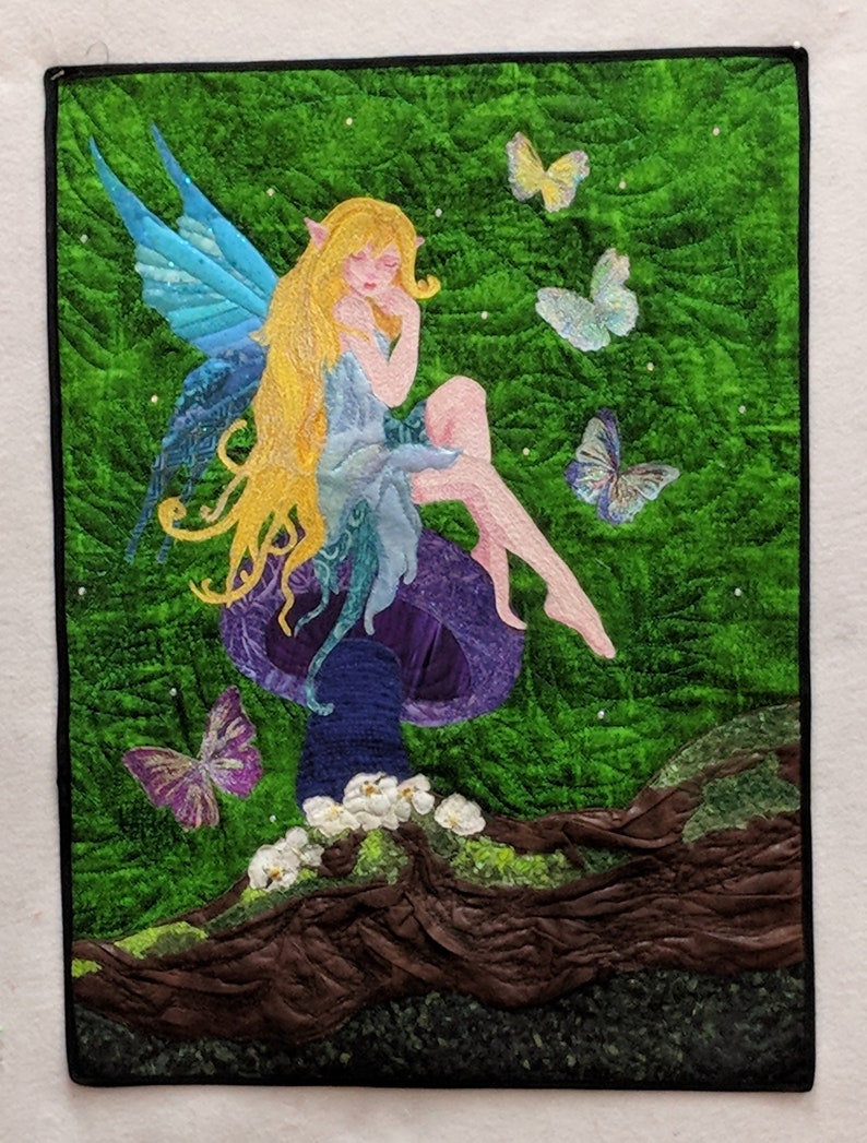 Fiona and the Butterflies - Fairy Art Quilt - Etsy