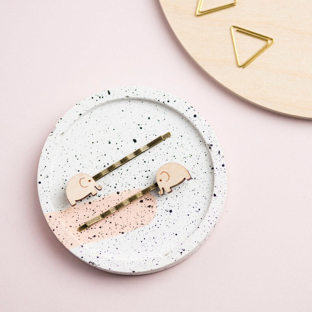 Laser Cut Wooden Elephant Hair Slides - Etsy