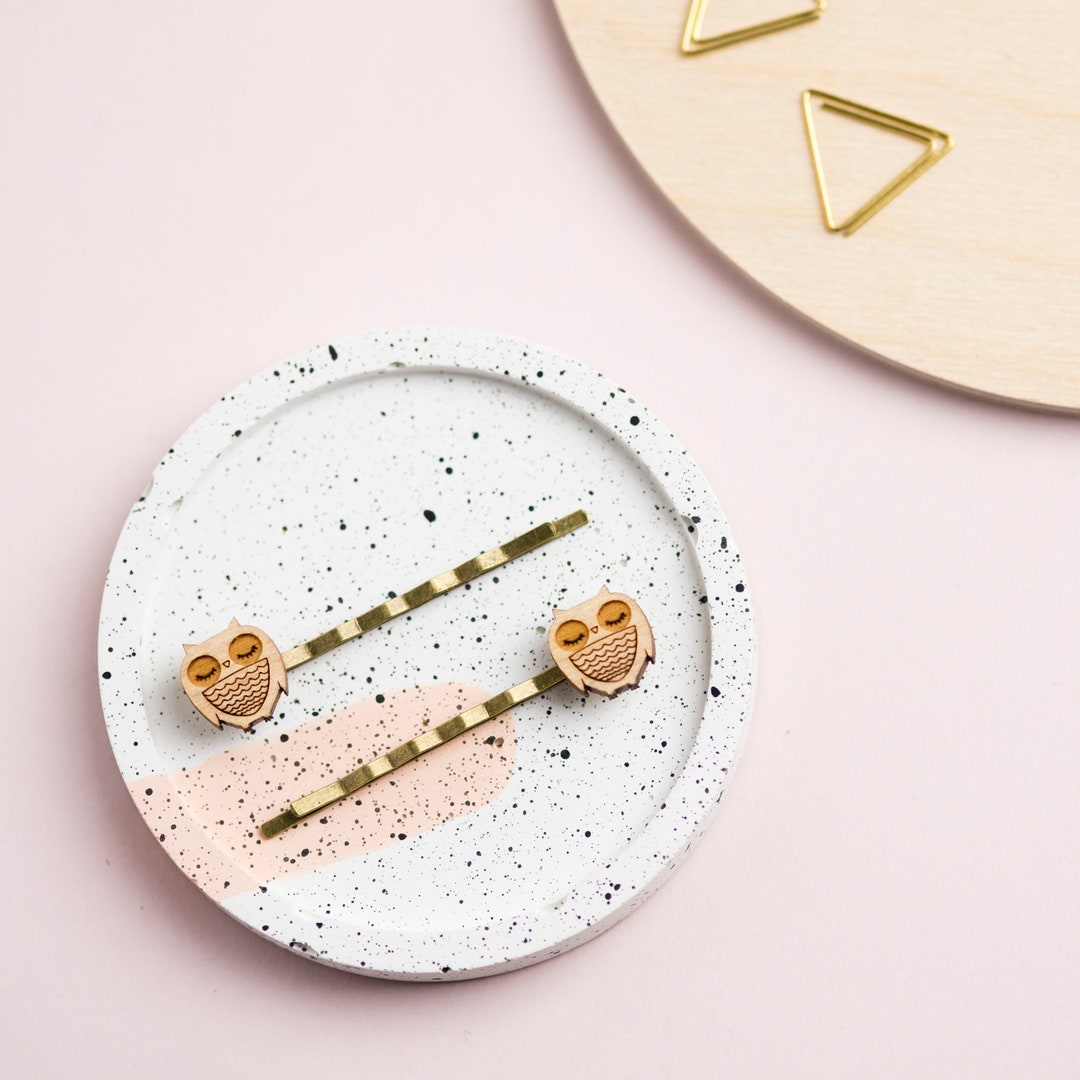 Laser Cut Wooden Owl Hair Grips - Etsy