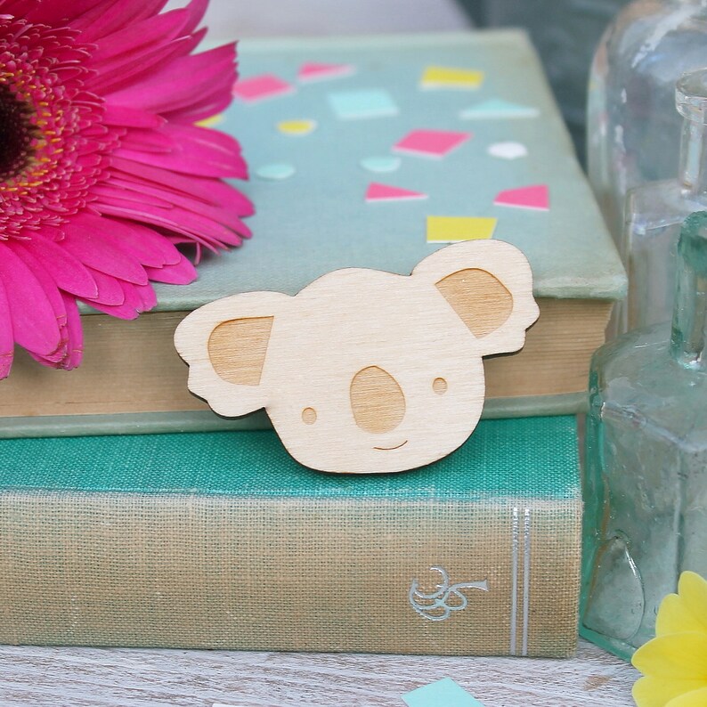 Laser Cut Wooden Koala Brooch - Etsy