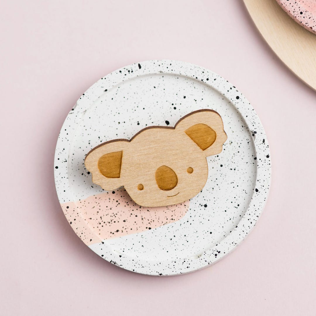 Laser Cut Wooden Koala Brooch - Etsy UK