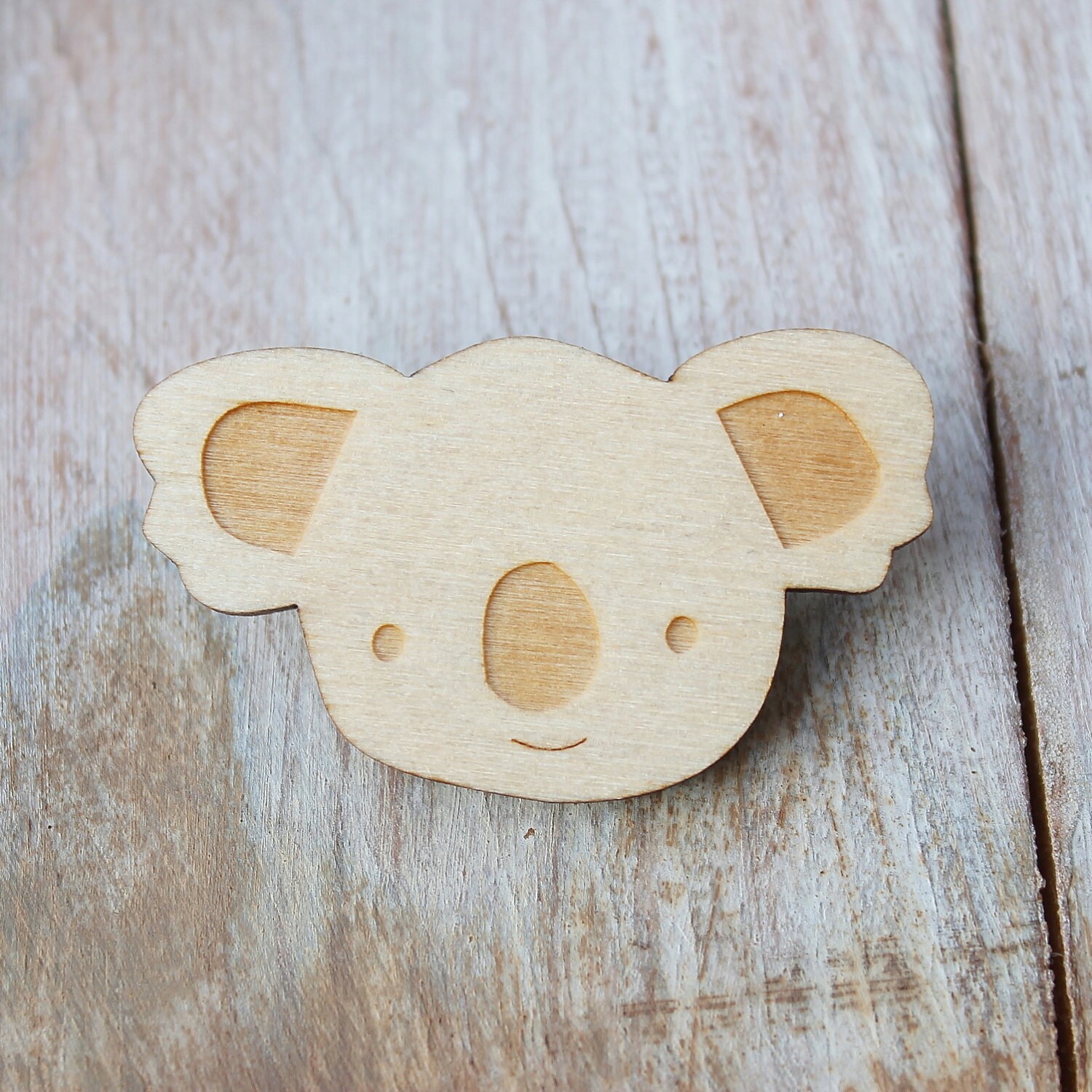 Laser Cut Wooden Koala Brooch - Etsy