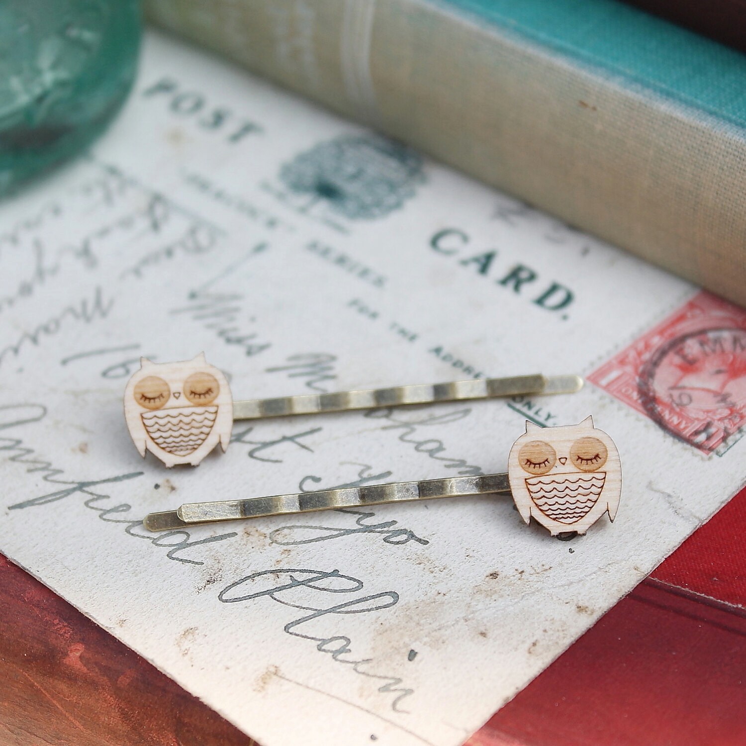 Laser Cut Wooden Owl Hair Grips - Etsy