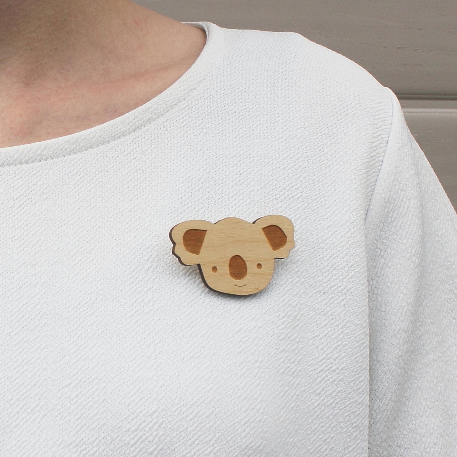 Laser Cut Wooden Koala Brooch - Etsy