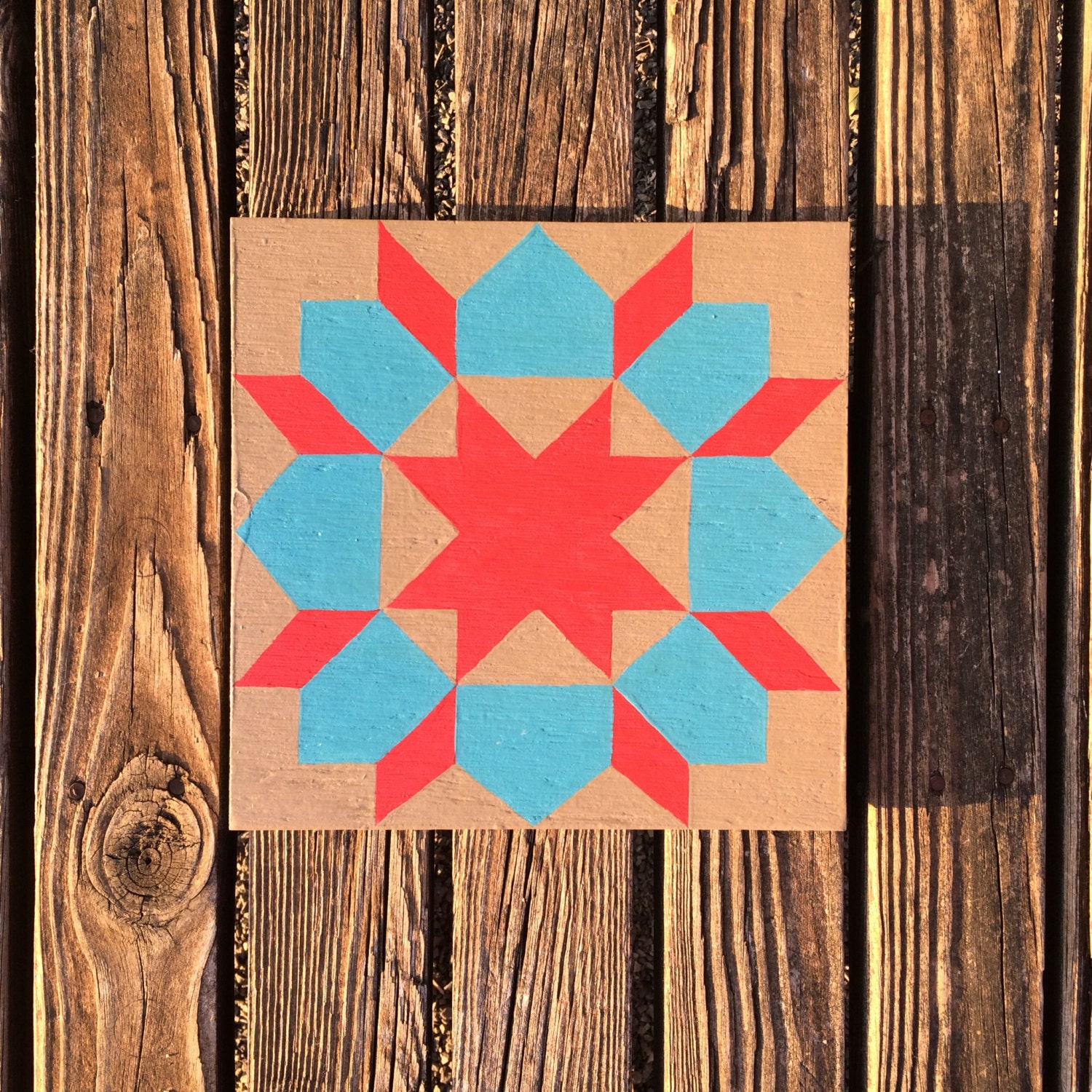 Hand Painted Rustic Barn Quilt. 2'x2' Swoon Pattern. - Etsy
