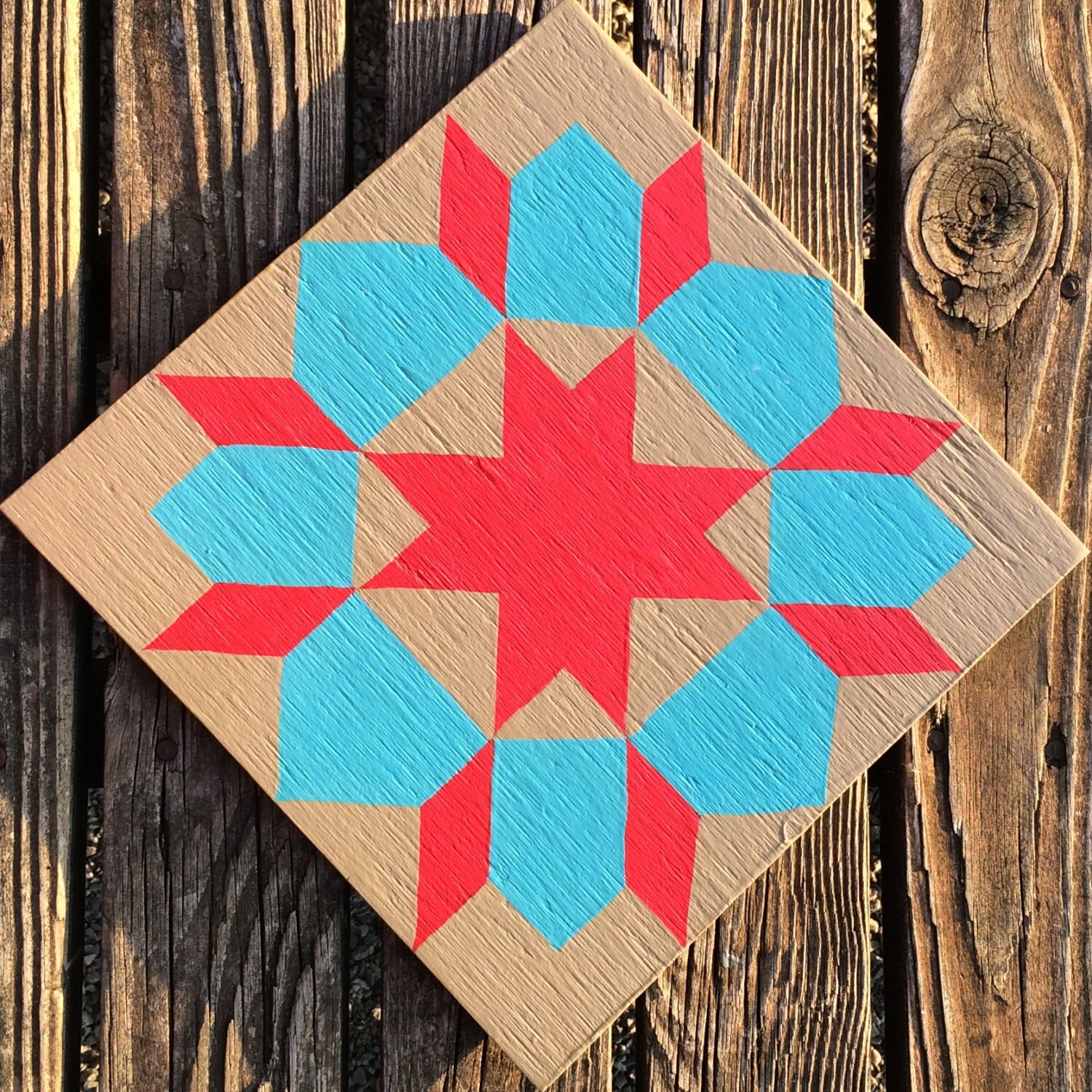 Hand Painted Rustic Barn Quilt. 2'x2' Swoon Pattern. - Etsy