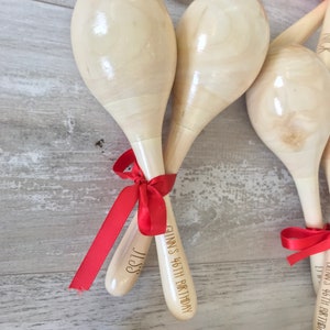 Personalized Natural Wood Maracas Engraved Musical | Etsy