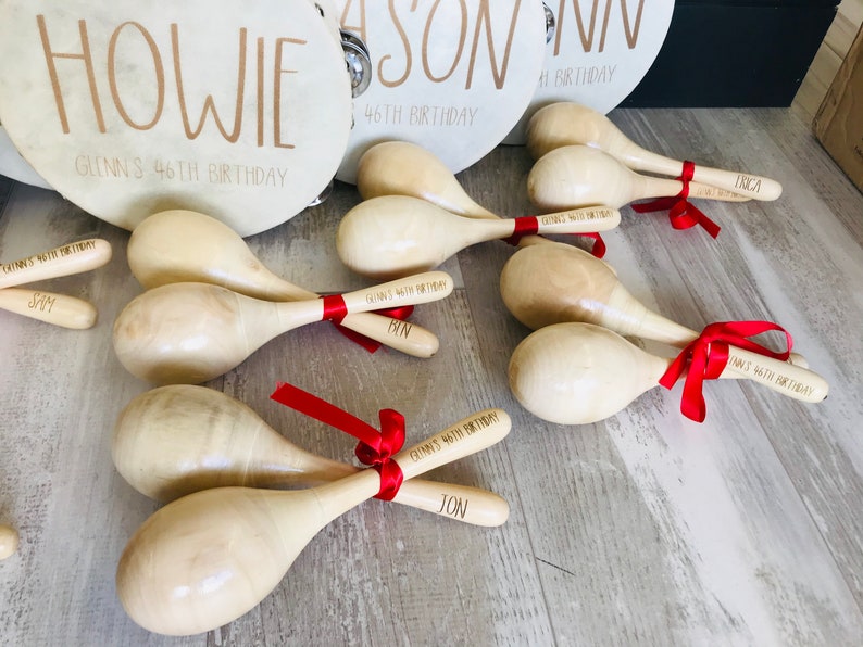 Personalized Natural Wood Maracas Engraved Musical | Etsy