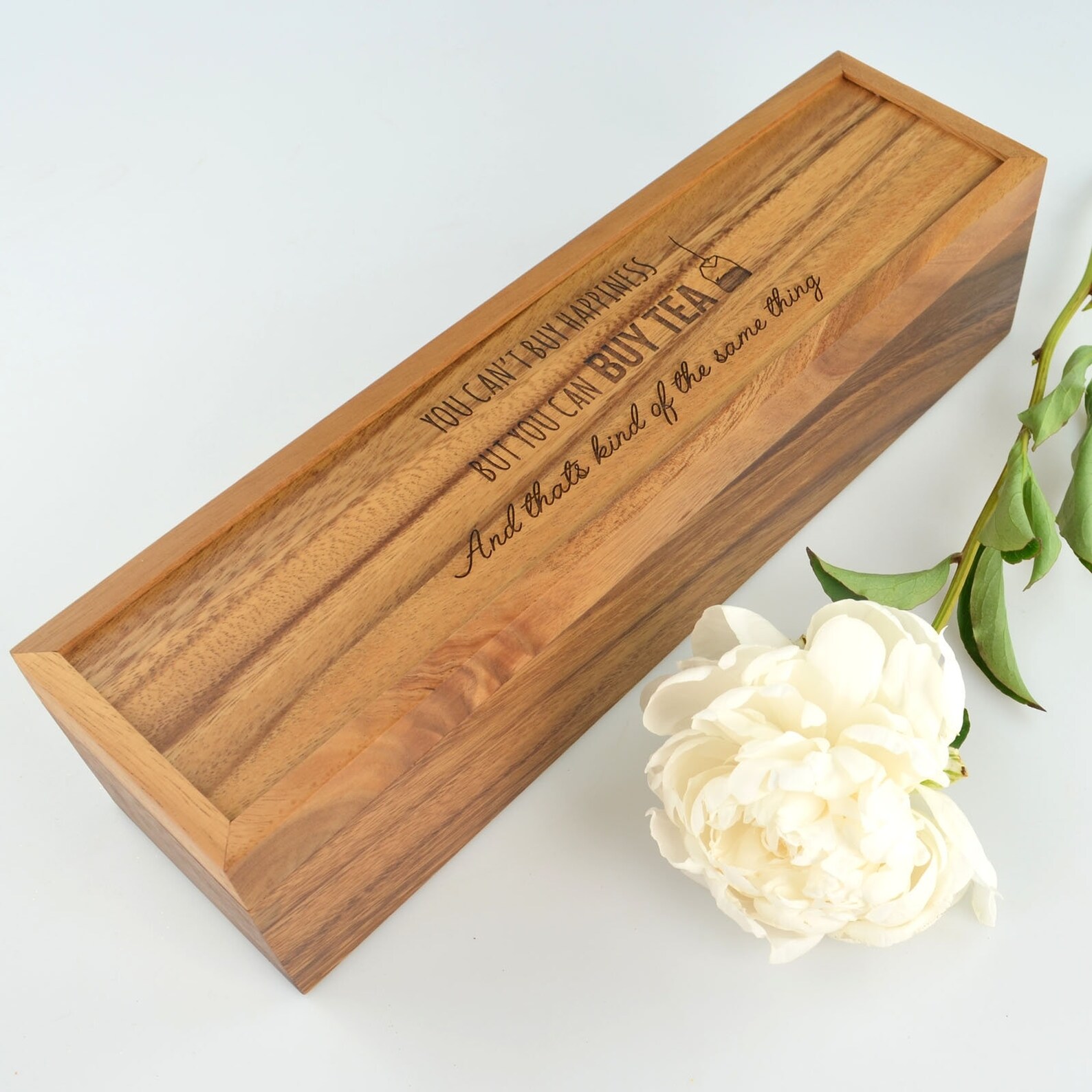 Engraved Tea Box Custom Tea Box Personalized Tea Box Wooden | Etsy