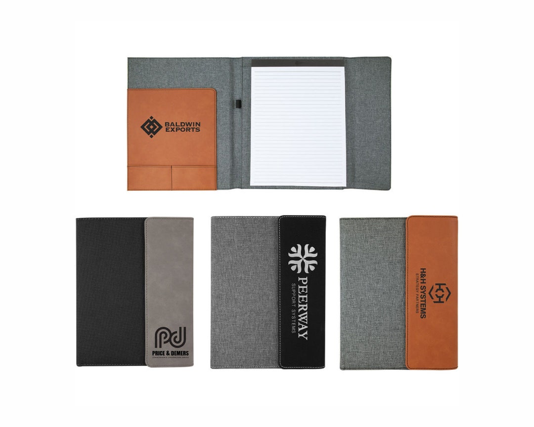 9.5 X 12 Custom Engraved Portfolio W/ Notepad - Etsy