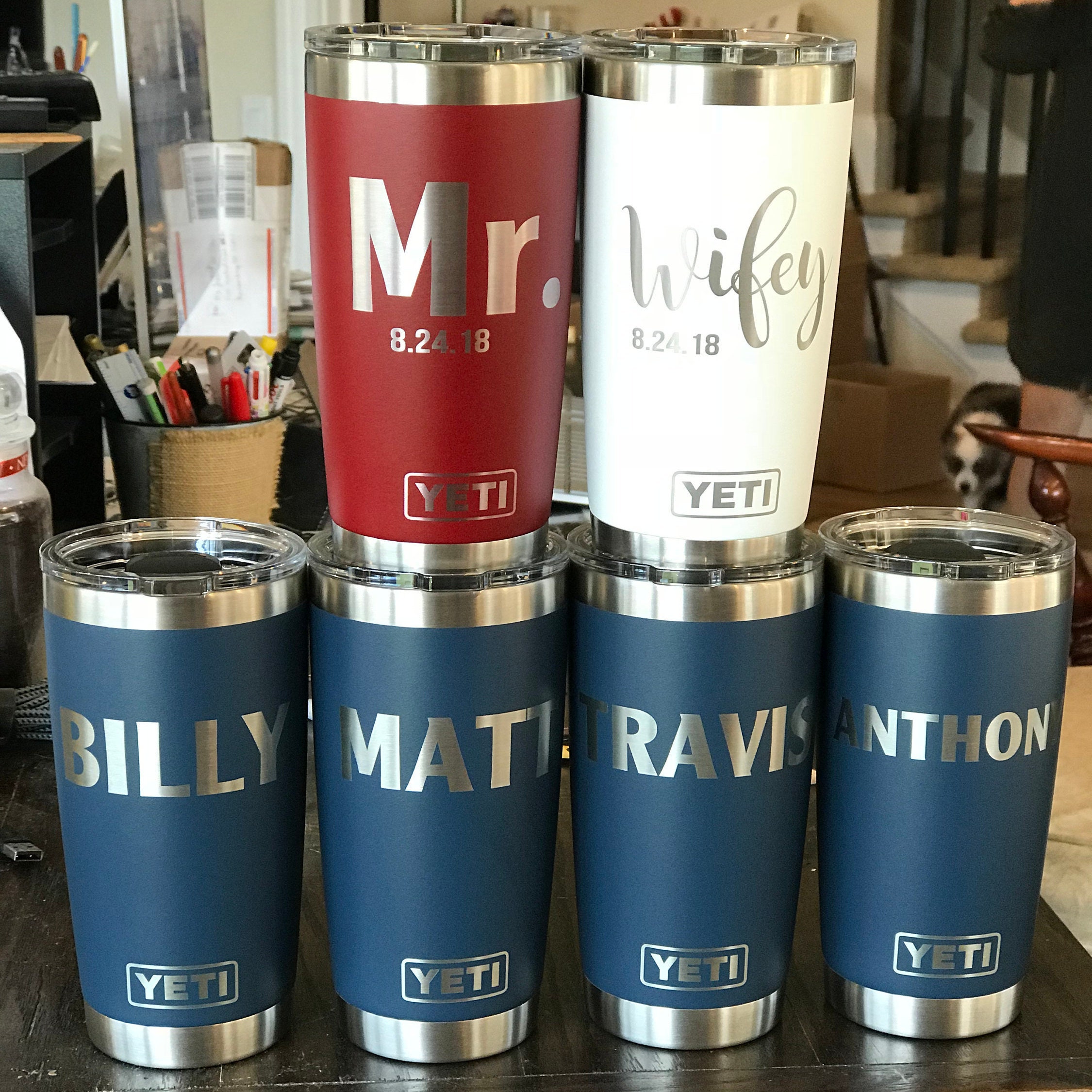 20oz Custom Engraved Yeti Tumbler Vacuum Sealed Tumbler Etsy