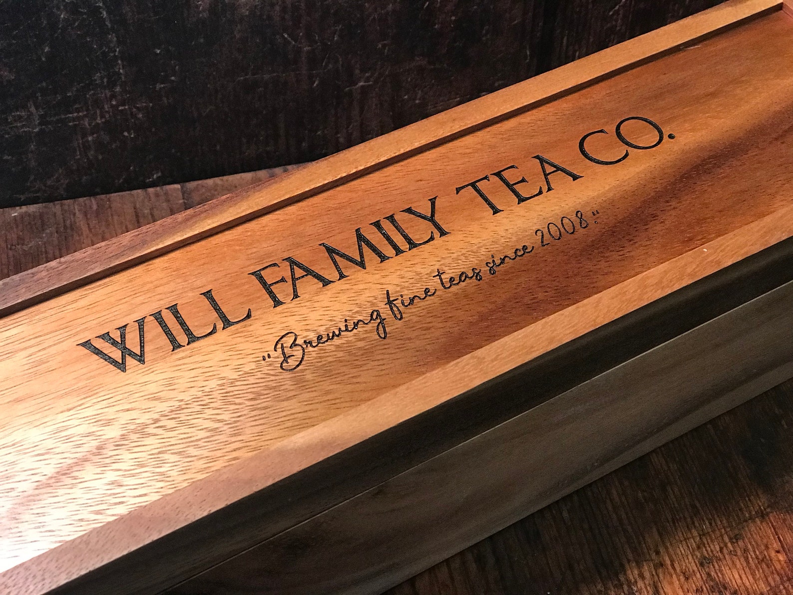 Engraved Tea Box Custom Tea Box Personalized Tea Box Wooden | Etsy
