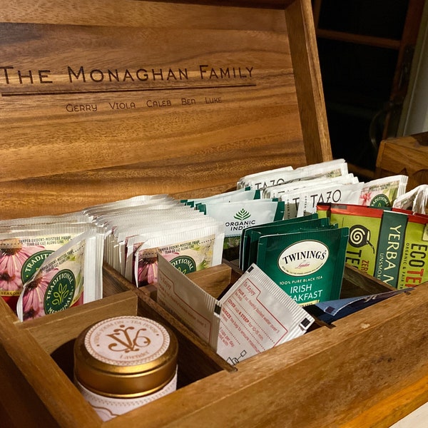 Wooden Tea Box - Etsy