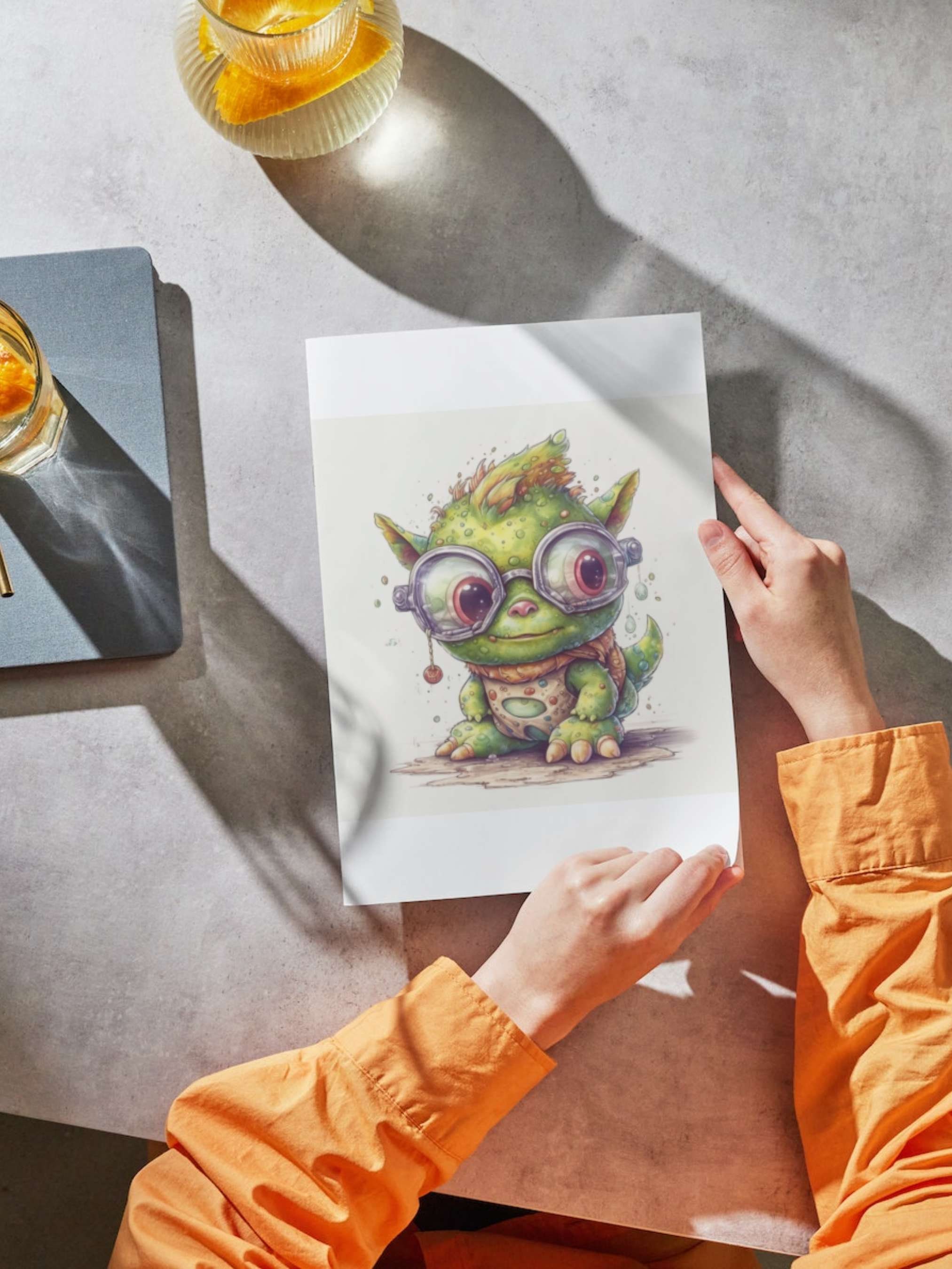 Monster Printable, Cute Adorable Print, Fantasy Creatures, Fantasy ...