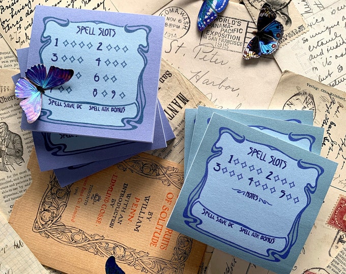 Spell Slots Sticky Notes, Ttrpg Sticky Note, Spell Slot Tracker, Spell ...