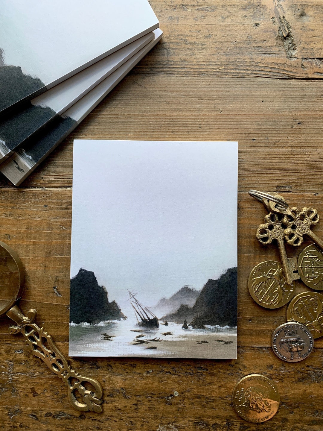 Shipwreck Notepad, Pirate Notepad, Nautical Notepad, Moody Aesthetic ...