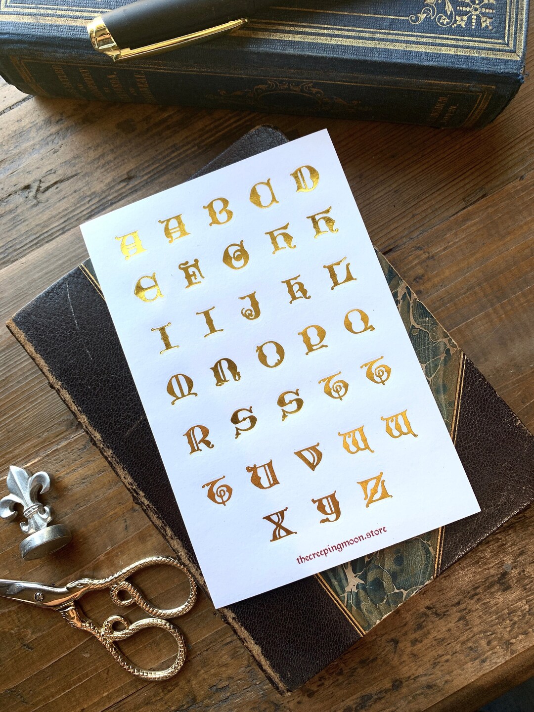 Drop Cap Letters Gold Foil Sticker Sheet - Etsy