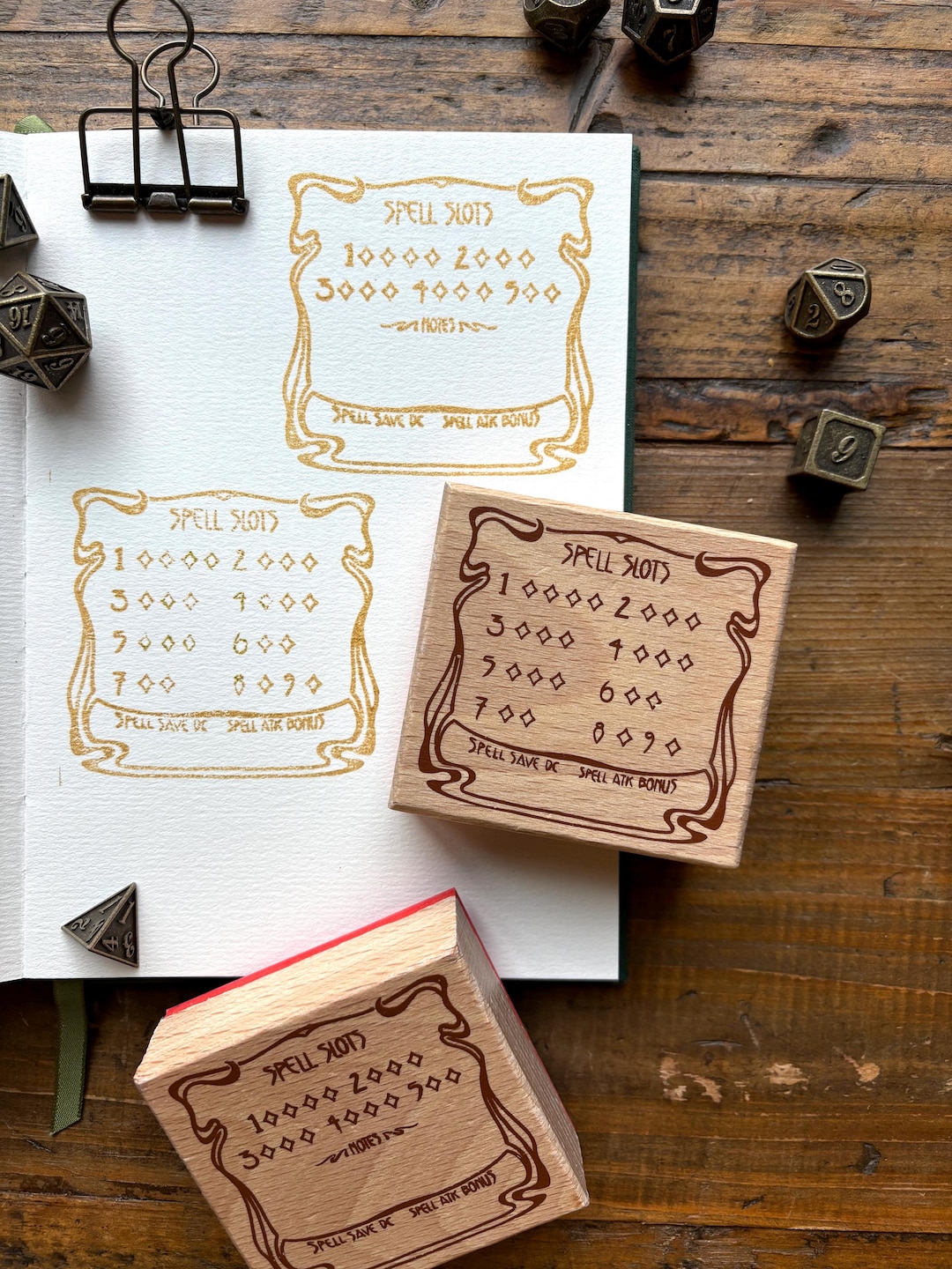 Spell Slots Rubber Stamp, Ttrpg Stamp, Spell Slot Tracker, Spell ...