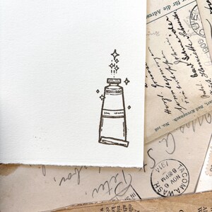 Paint Tube Rubber Stamp, Paint Stamp, Rubber Stamp, Swatch Stamp, Art ...