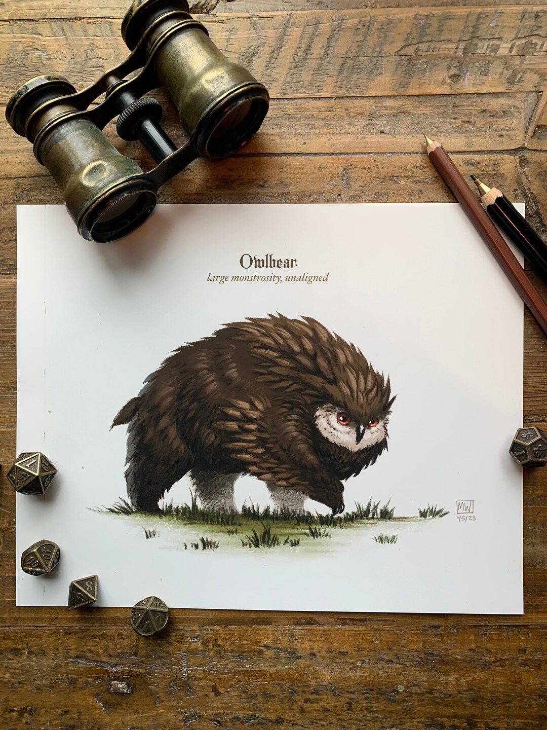 Owlbear Fine Art Print, Dnd Print, Fantasy Art, Fantasy Monster ...