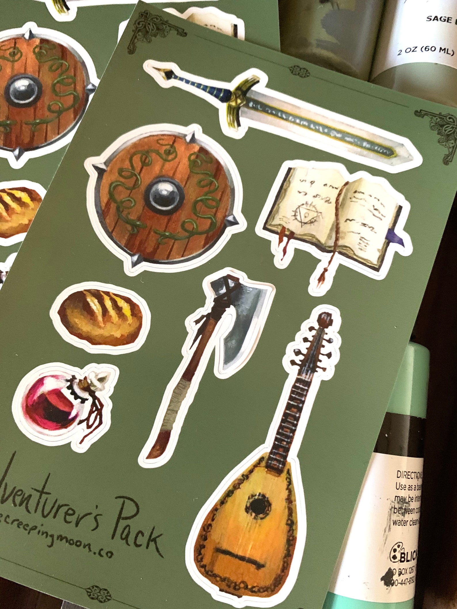 Adventurer's Pack Sticker Sheet Vinyl Stickers D&D | Etsy