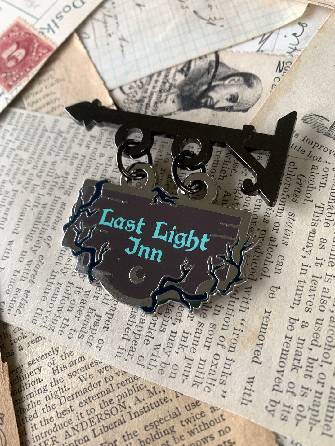 Last Light Inn Shop Sign Enamel Pin - Etsy
