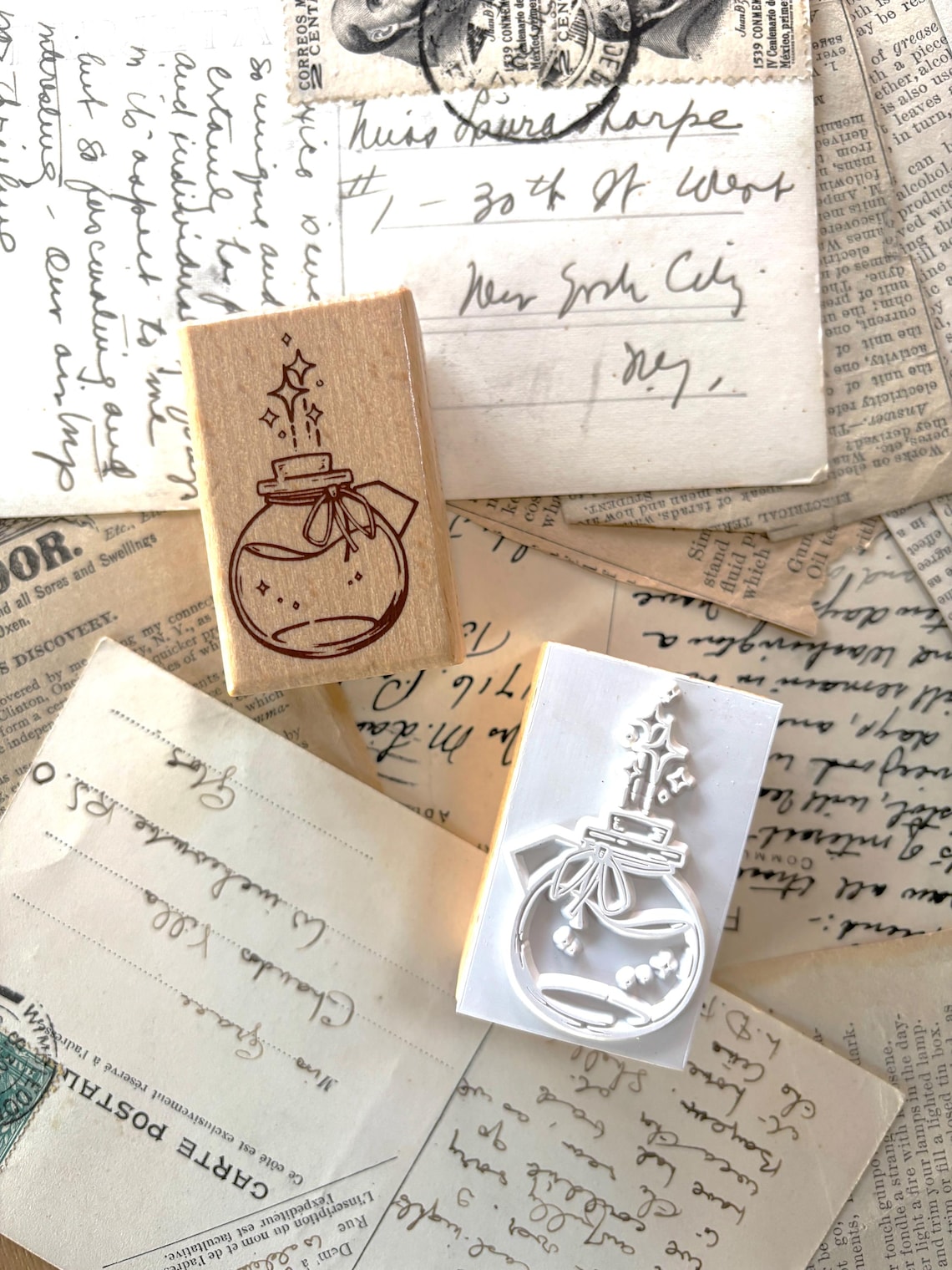 Ink Bottle Rubber Stamp, Potion Bottle Stamp, Rubber Stamp, Swatch ...