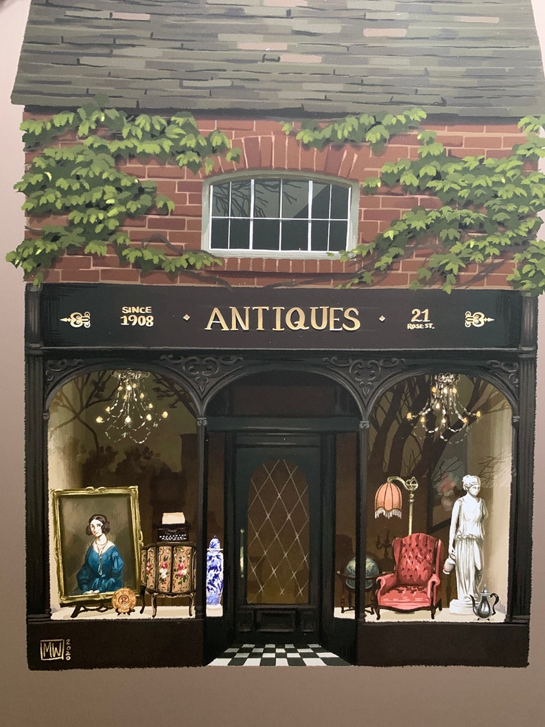 8x10 "the Antique Shop" Fine Art Print - Etsy