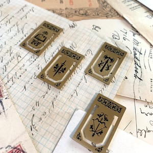 Brass Page Markers Set, Index Tabs, Brass Clips, Journal Clips, Journal ...
