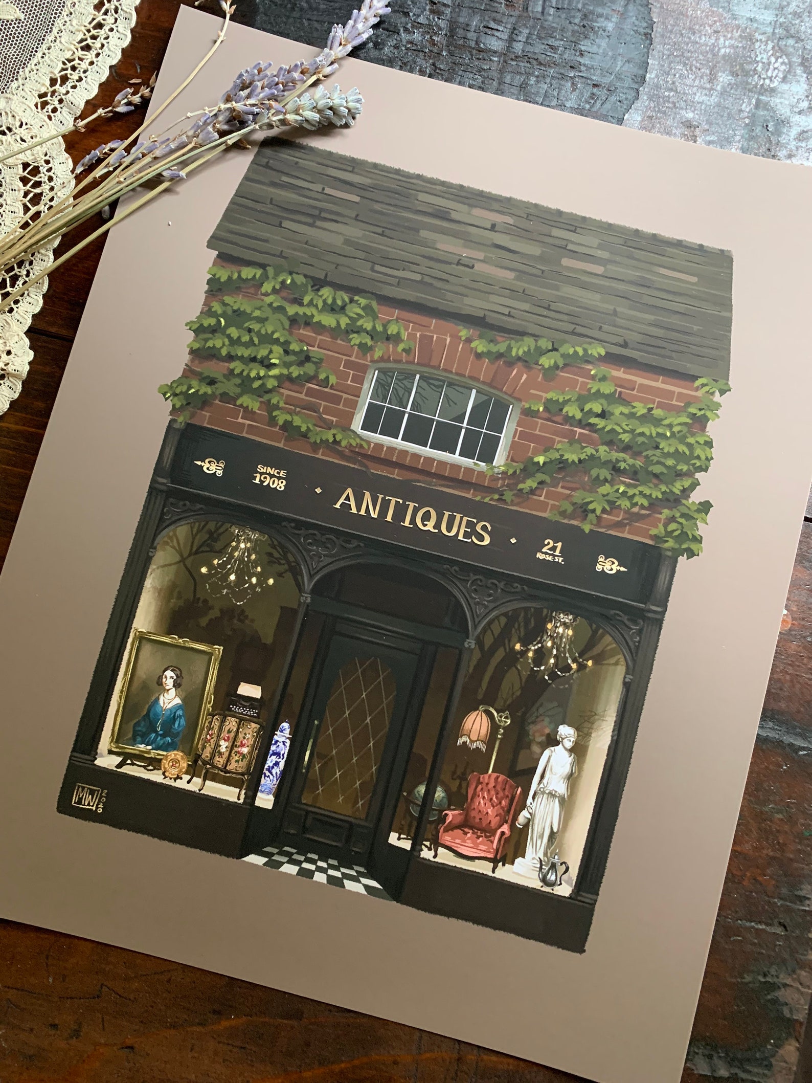 8x10 "the Antique Shop" Fine Art Print - Etsy