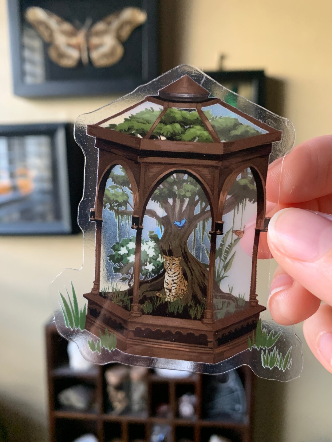 Terrarium Clear Vinyl Sticker, Dark Academia, Victorian Sticker ...