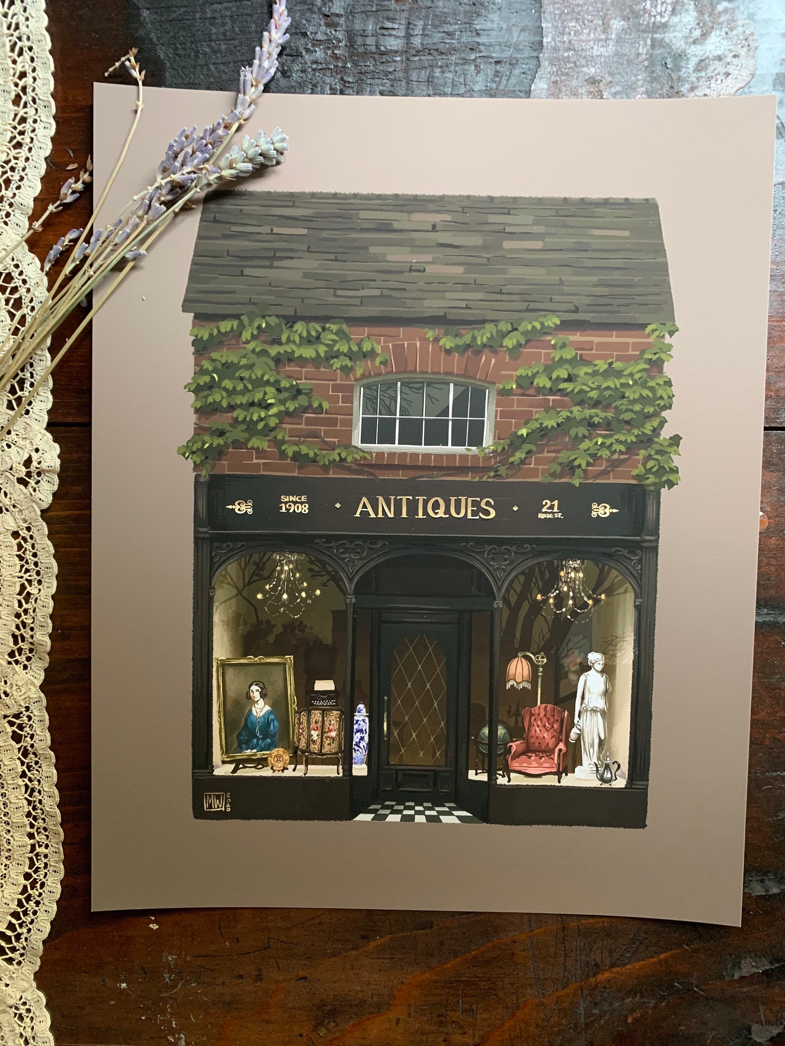 8x10 "the Antique Shop" Fine Art Print - Etsy